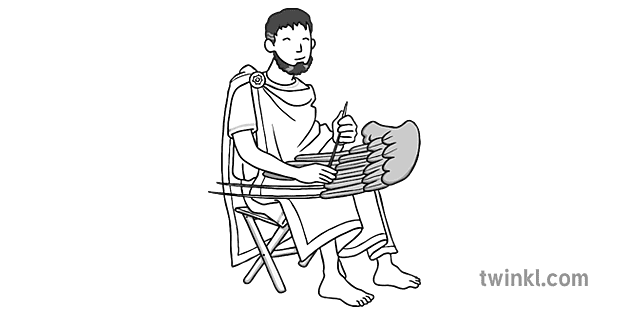 daedalus making ali in bianco e nero - Twinkl