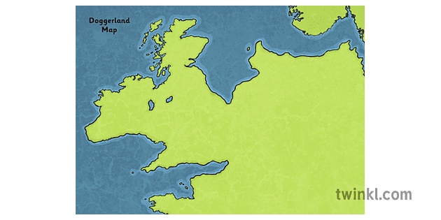 Doggerland Map Illustration - Twinkl