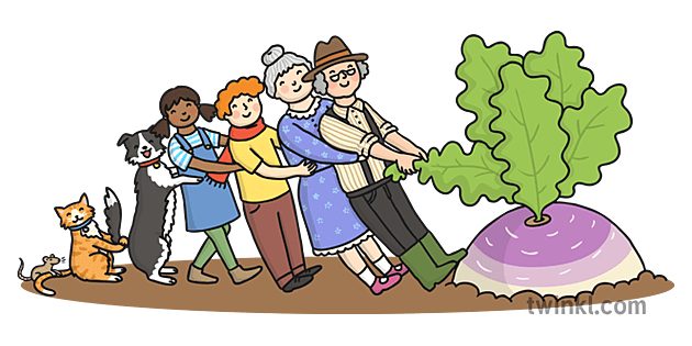 Enormous Turnip Montage Illustration - Twinkl