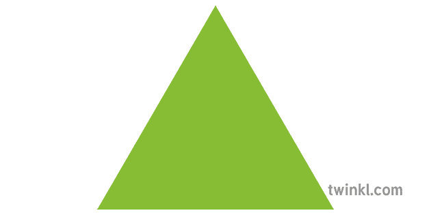 triángulo equilátero verde Illustration - Twinkl