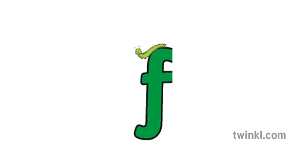 F Curly Caterpillar Handwriting Letter Formation Illustration - Twinkl