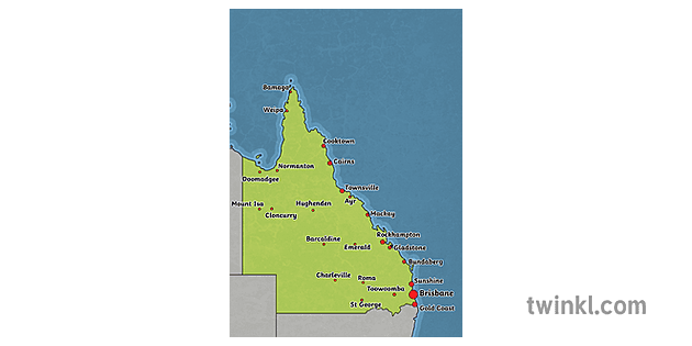 First Nations Map of Queensland ver 1 Illustration - Twinkl
