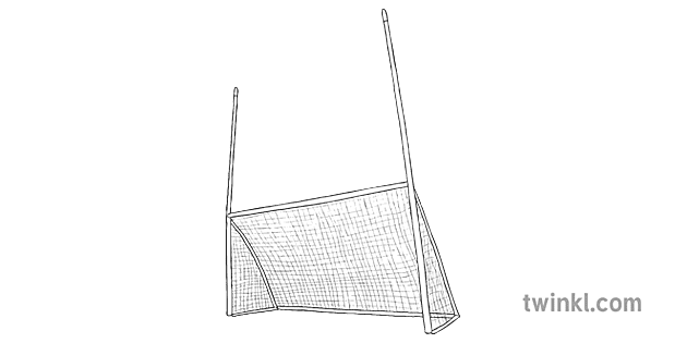 Gaa Goal Posts Black and White Illustration - Twinkl