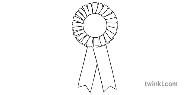 berde rosette blangko itim at puti Illustration - Twinkl