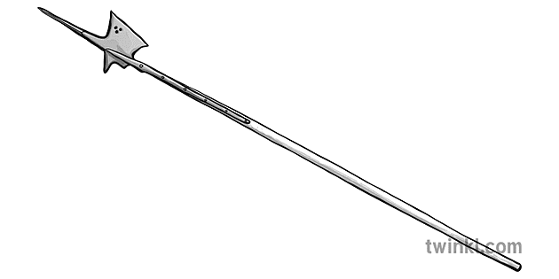 halberd dudu ati funfun Illustrazione