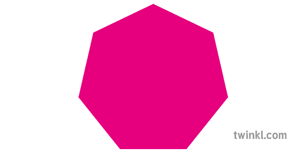 heptagon màu hồng Illustration - Twinkl