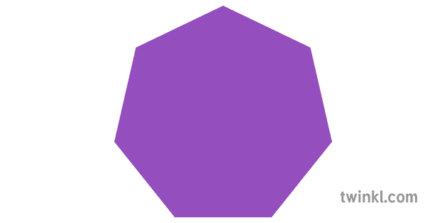 púrpura de heptágono Illustration - Twinkl