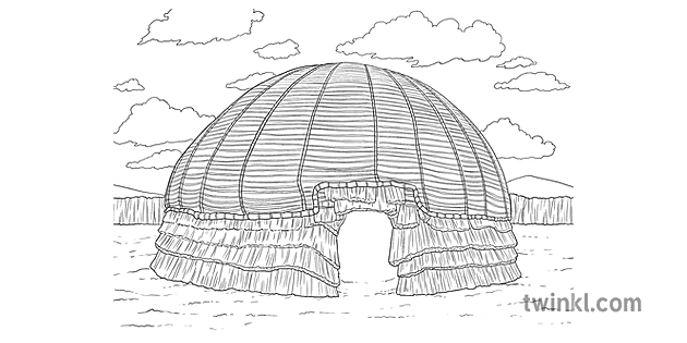 African Hut Sketch