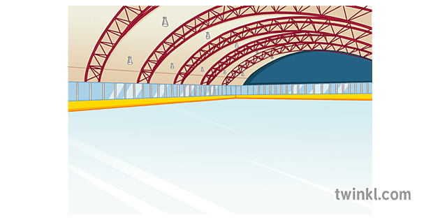 Ice Skating Rink Illustration - Twinkl