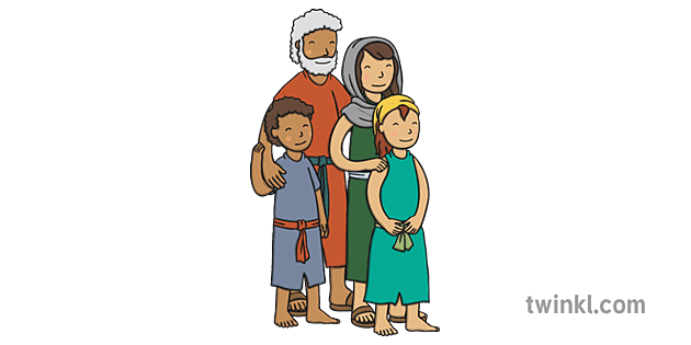 Israelite Family Illustration - Twinkl