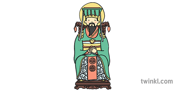 jade imperador sentado Illustration