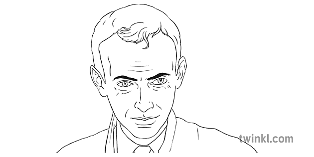 James Watson Black and White Illustration - Twinkl