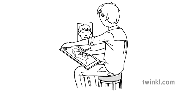 vizatim vizatim portret bardh e zi - Twinkl