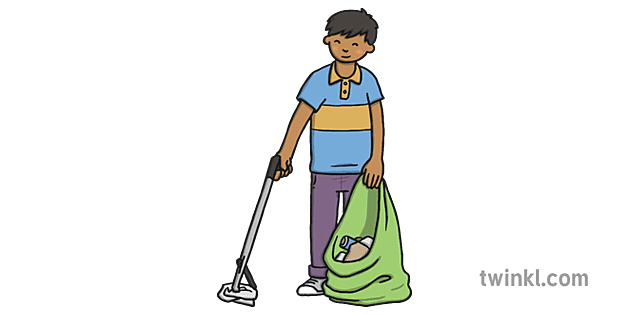 Litter Picker Illustration - Twinkl