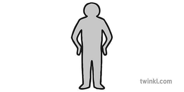 man outline Illustration - Twinkl