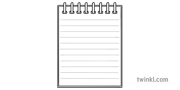 buku nota hitam putih 1 Illustration - Twinkl