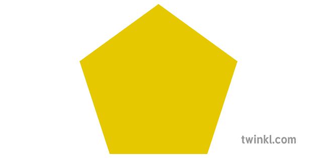 Pentagon Yellow Illustration - Twinkl