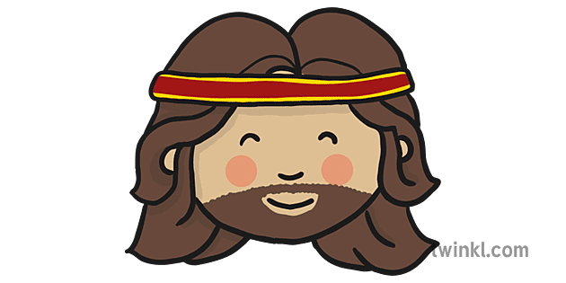 Samson with Long Hair Illustration - Twinkl