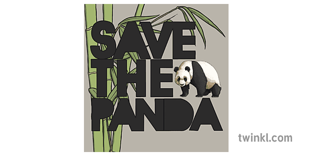 Save the Panda Poster Illustration - Twinkl