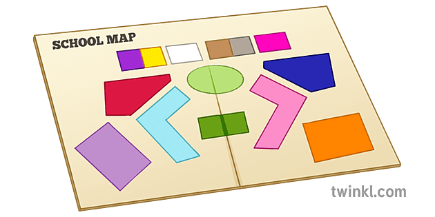 School Map Illustration - Twinkl