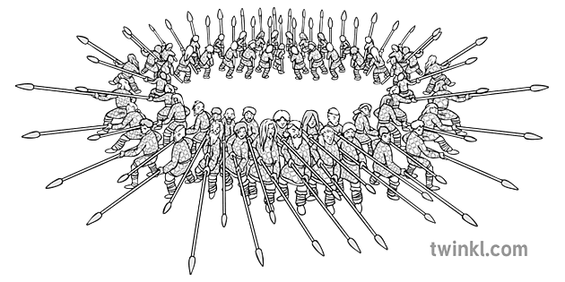 Scottish Schiltron Black and White - Twinkl