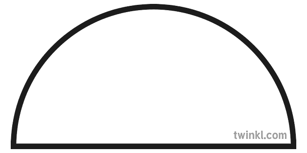 semicerchio in bianco e nero Illustration - Twinkl