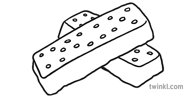 Shortbread Schwarz Weiß Illustration