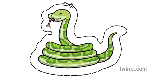 Snake Cut out Illustration - Twinkl