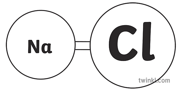 cloruro de sodio 2nacl branco e negro rgb ver 1 - Twinkl