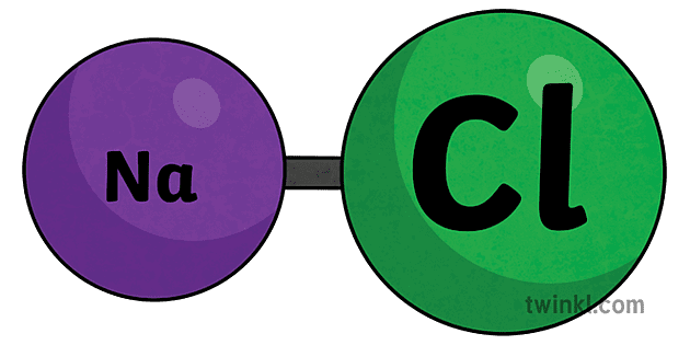 sodium chloride 2nacl ver 1, manyan abubuwa Illustration - Twinkl