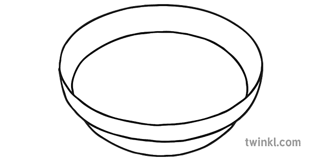 ซุปชามเต็มขาวดำ Illustration - Twinkl