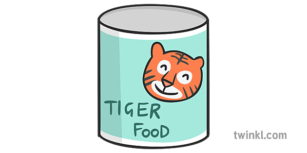 Tin of Tiger Food Illustration - Twinkl