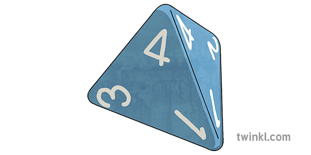 Triangular Based Pyramid Dice - Twinkl