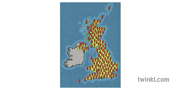 United Kingdom Population Map - Twinkl