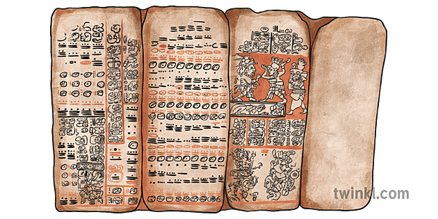 escritura códices con glifos Ilustración - Twinkl