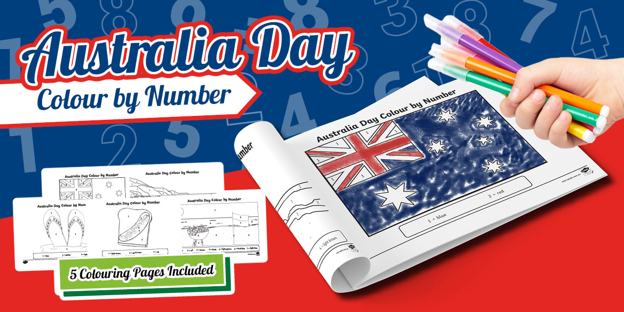 Australia Day Colouring Pages Printable | Twinkl