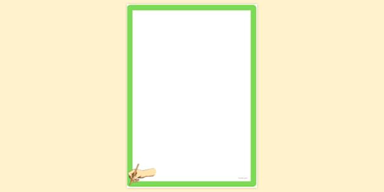 Simple Blank Hand With a Craft Knife Page Border | - Twinkl