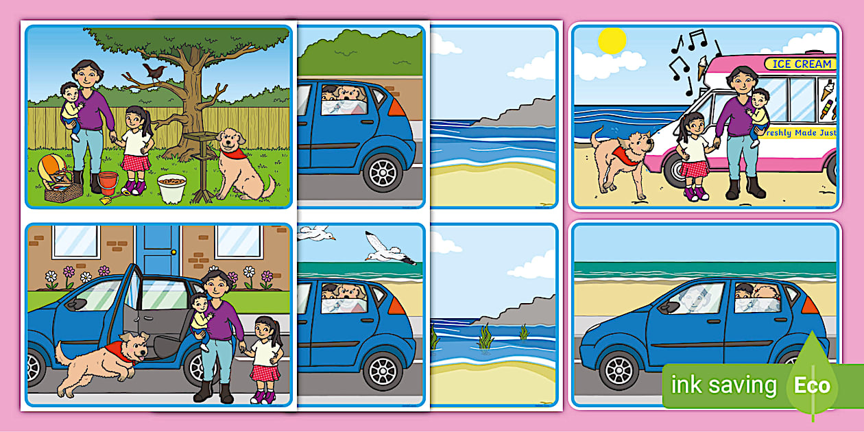 Ernie's Seaside Adventure Sensory Story Sequencing Cards