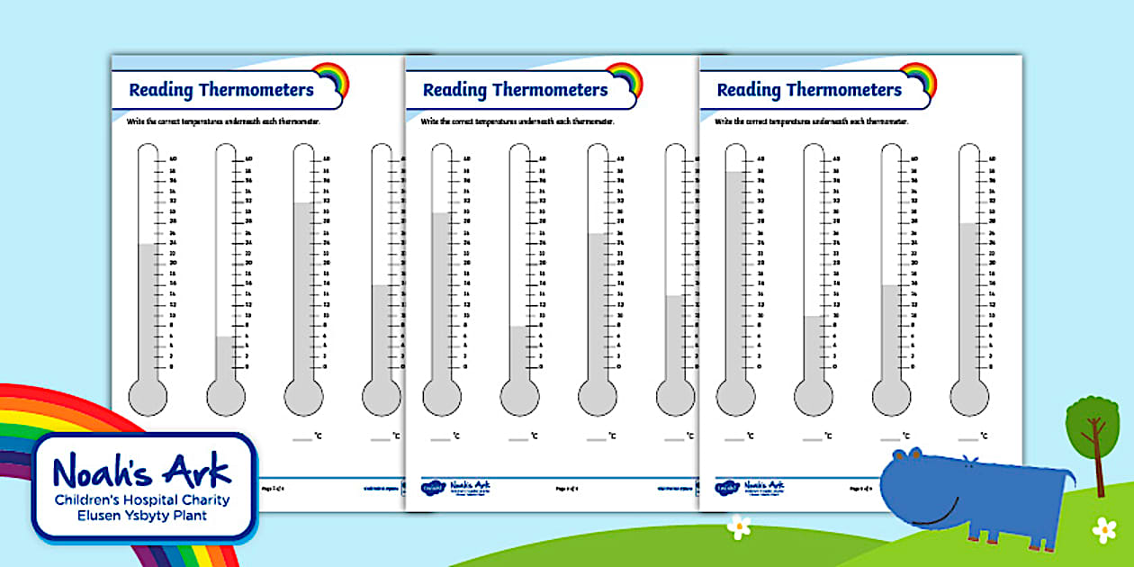 FREE! - Reading Temperature Thermometers Activity Sheets