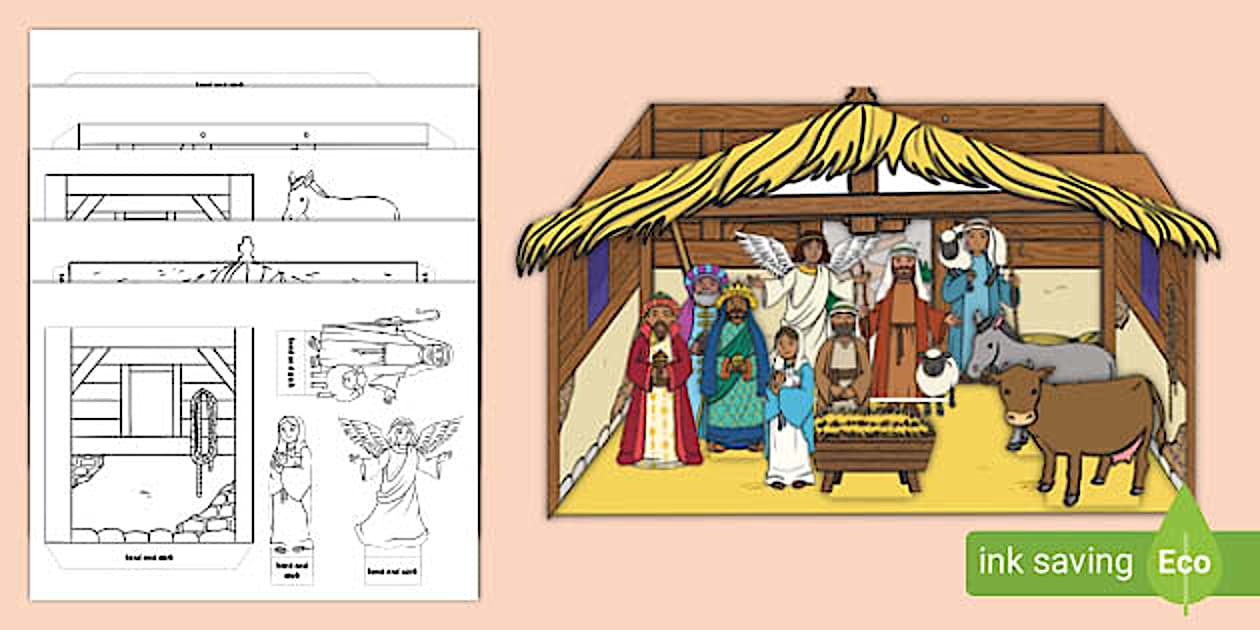 Christmas Crafts - The Nativity Scene (teacher made)