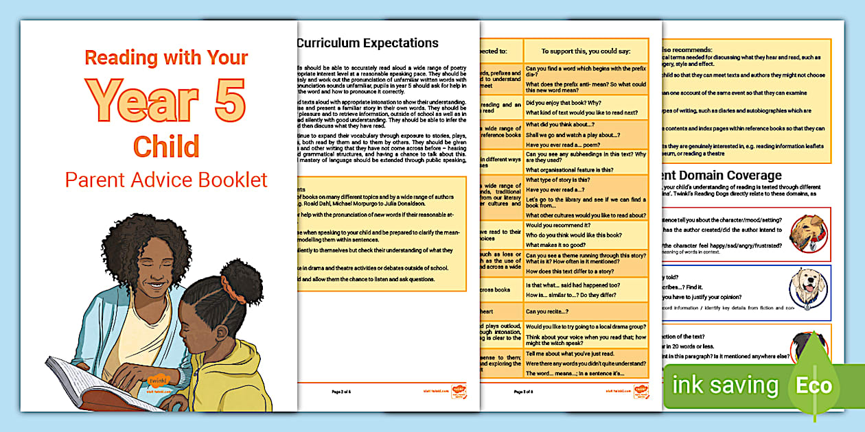 Caribbean Year 5 Reading with Your Child Parent Advice Booklet