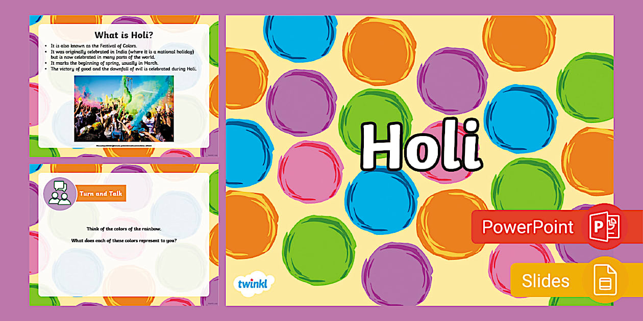 Holi Informational PowerPoint & Google Slides for 3rd-5th Grade