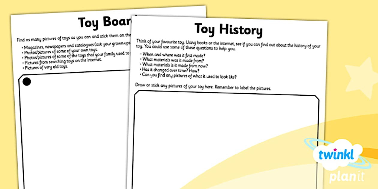 History: Toys KS1 Unit Home Learning Tasks (teacher made)