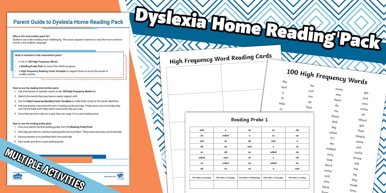 Dyslexia Home Reading Pack