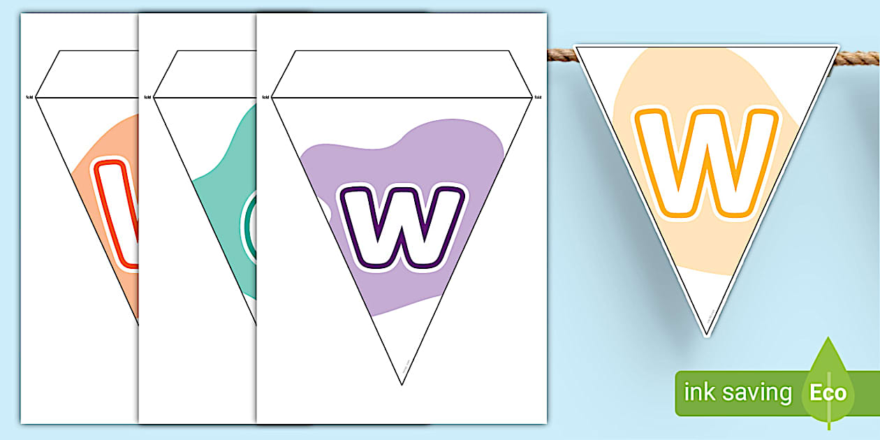 Wow Wall Display Bunting (teacher made) - Twinkl