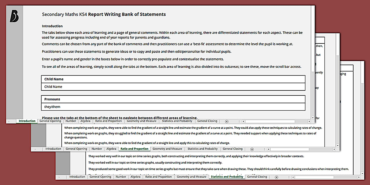 Report Writing Maths Comments | Report Writing | Twinkl
