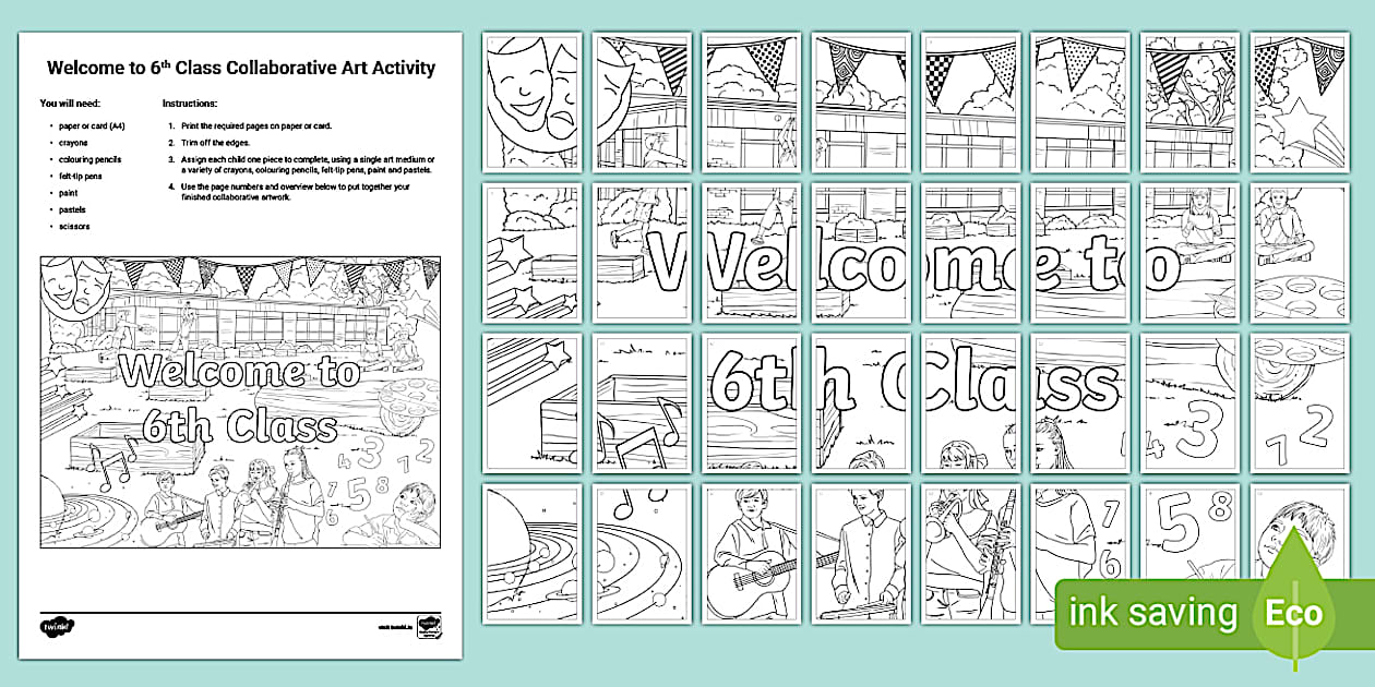 Welcome to 6th Class Collaborative Art Display - Twinkl