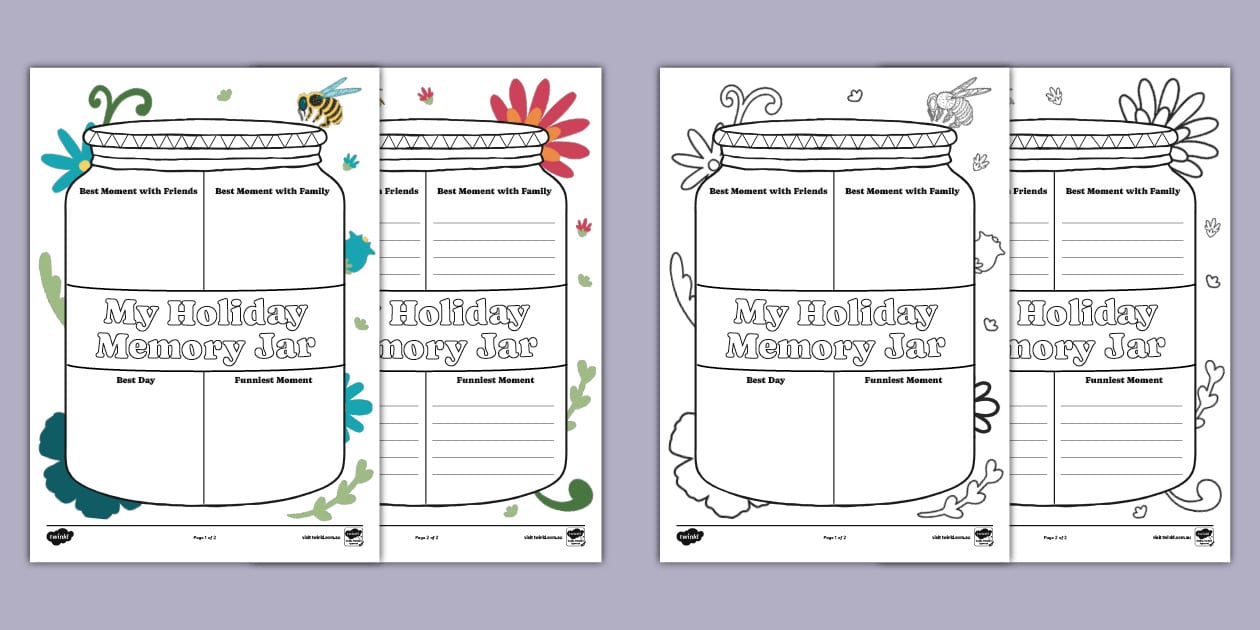 Bee-Themed Holiday Memory Jar (teacher made) - Twinkl