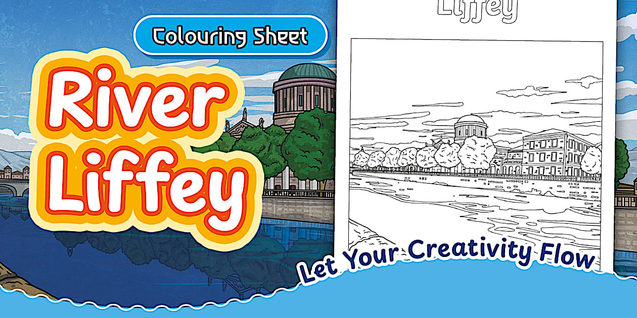 River Liffey Colouring Sheet