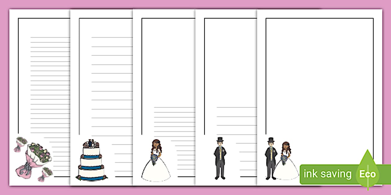 Editable Weddings Page Borders (teacher made) - Twinkl